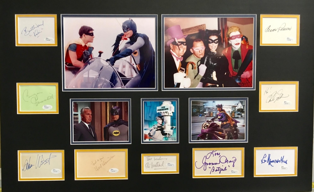 1960's Batman Television Cast 24x36 Custom Framed Cut Display Signed by ...