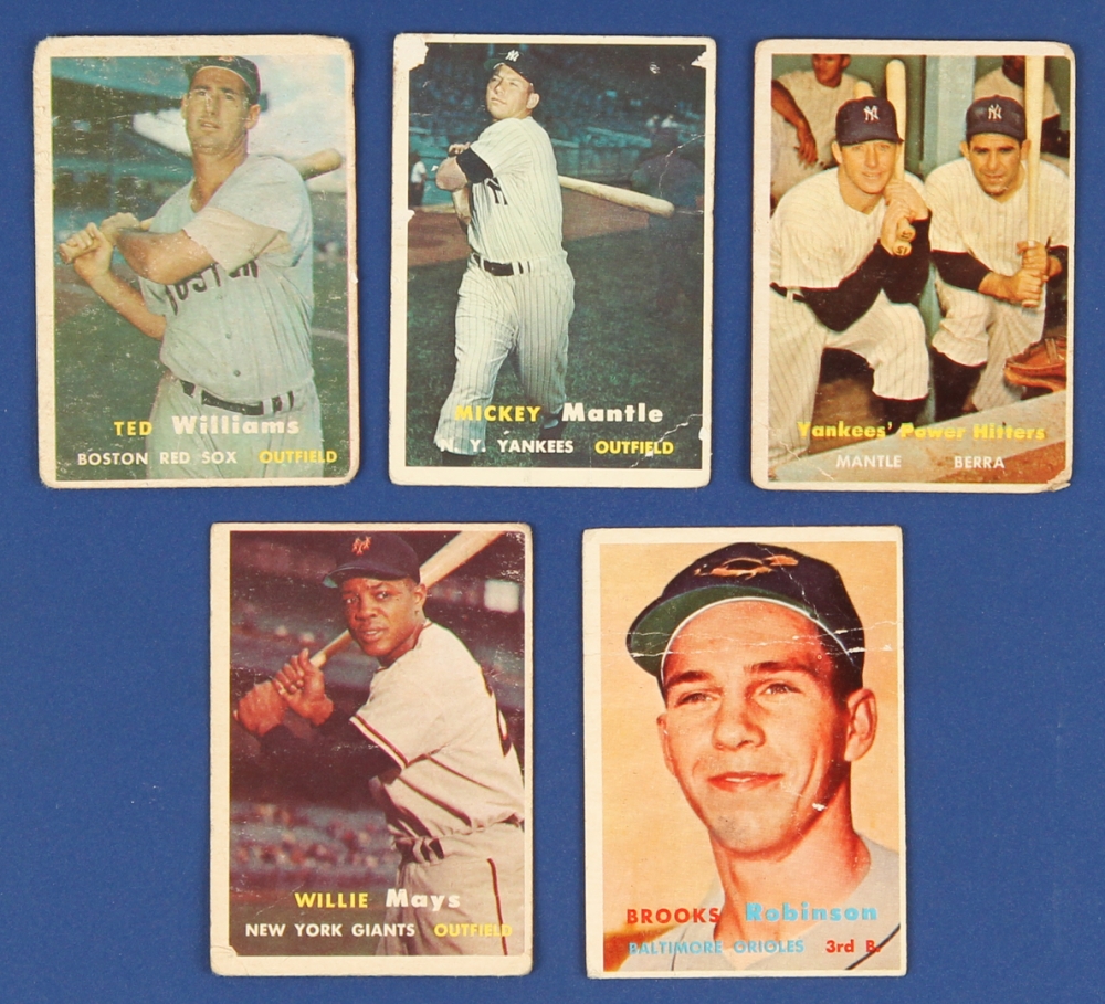1957 Topps Complete Set of (407) Baseball Cards with #1 Ted Williams ...