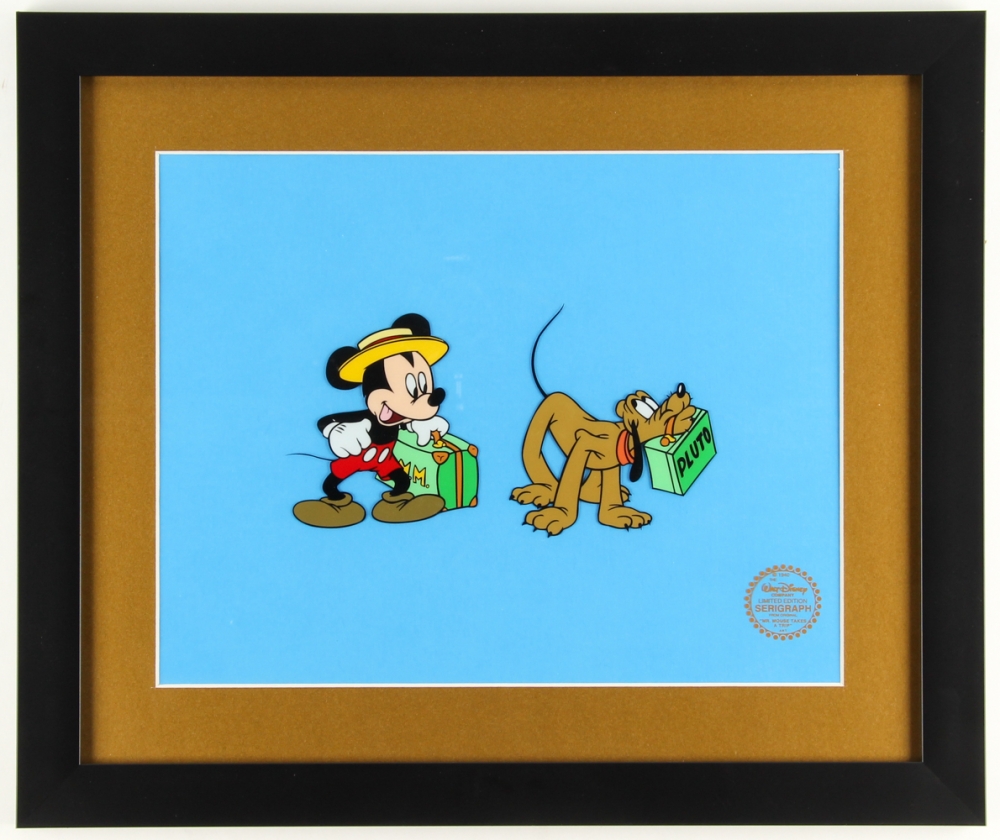 Mickey Mouse & Pluto "The Pointer" LE 16" x 19" Custom Framed Animation ...