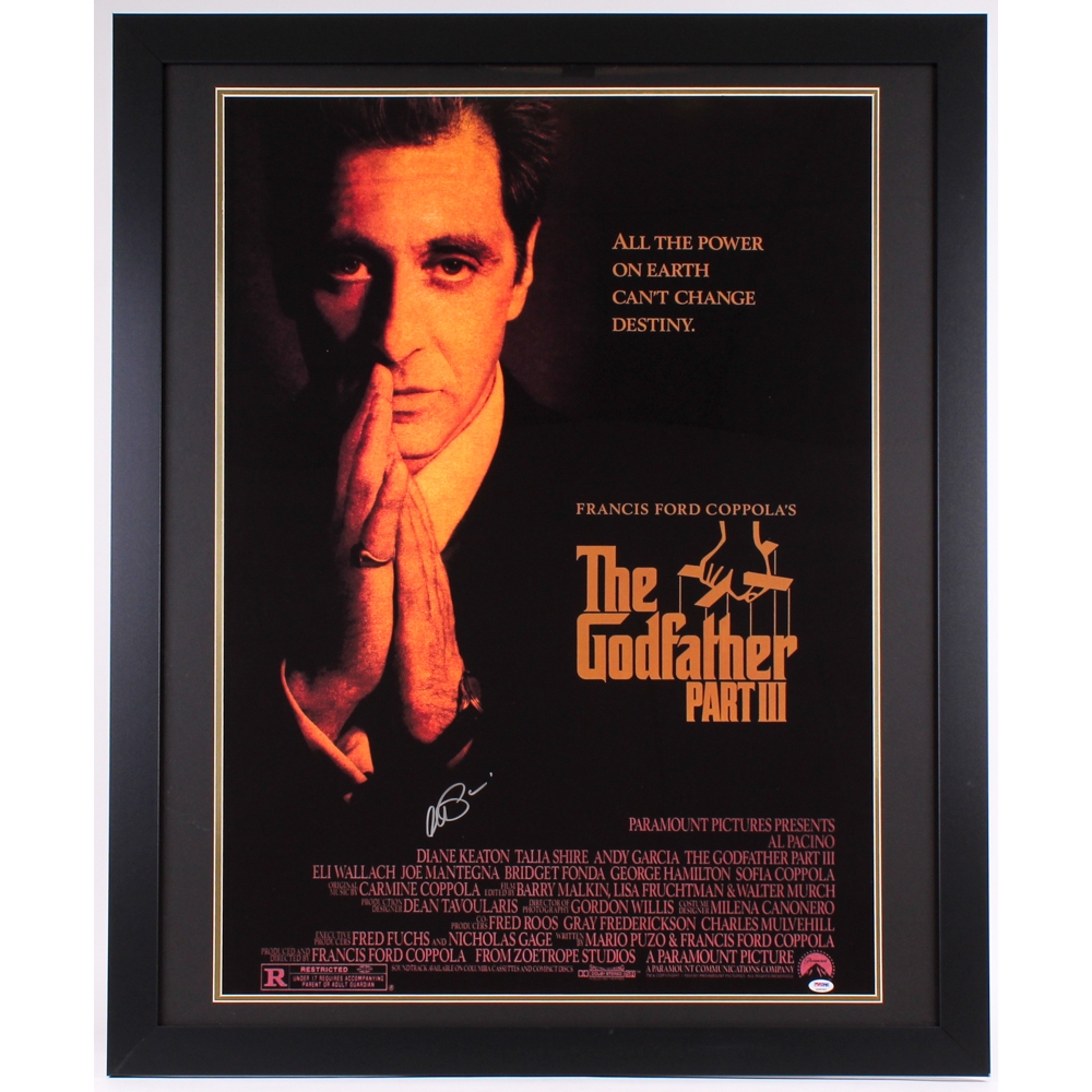 Al Pacino Signed "The Godfather Part III" 35.5" x 43.5" Custom Framed ...