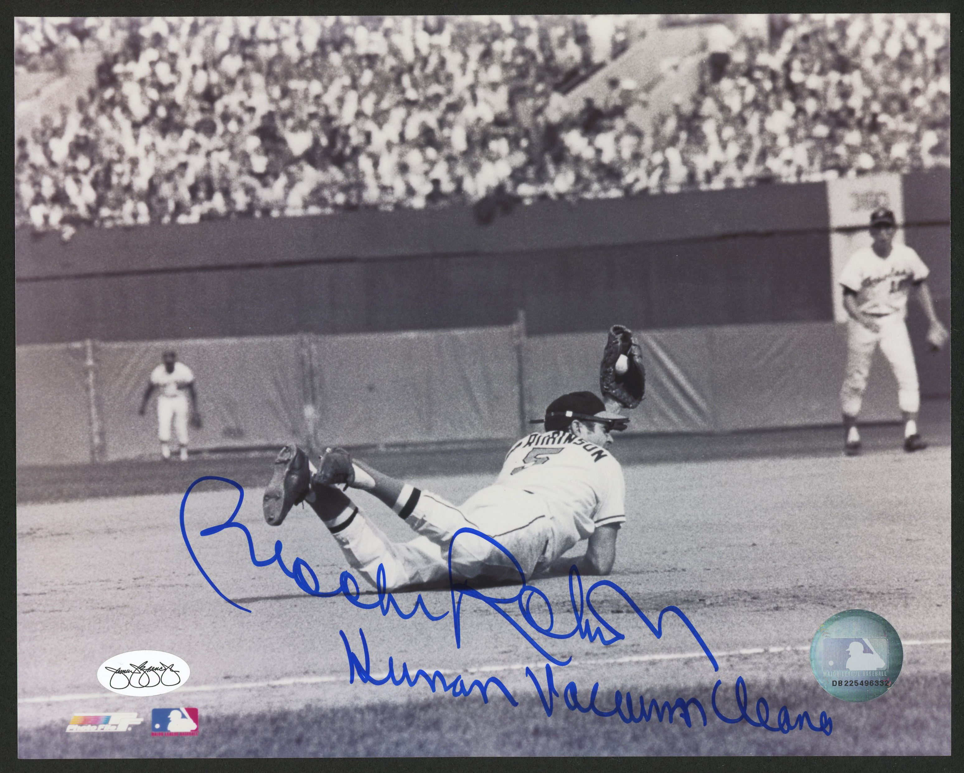 Brooks Robinson Signed Orioles 8x10 Photo Inscribed "Human Vacuum ...