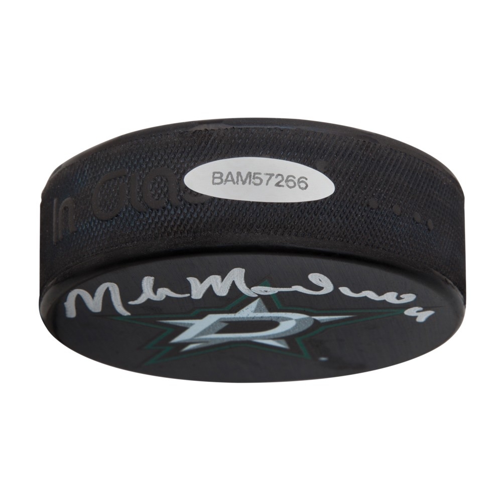 Mike Modano Signed Stars Logo Hockey Puck (UDA COA) | Pristine Auction