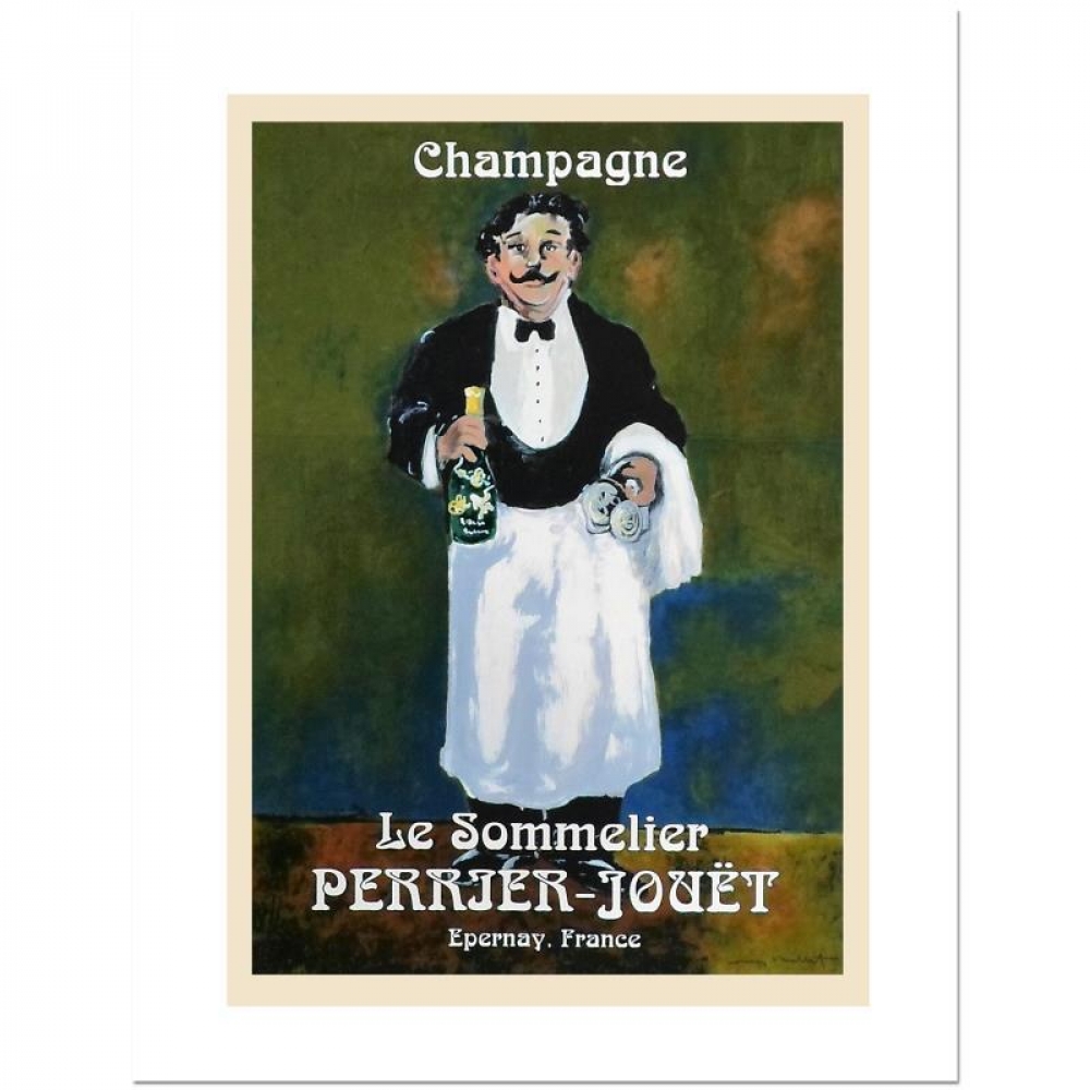 Guy Buffet Signed "Le Sommelier" 29x42 Serigraph on Paper | Pristine ...