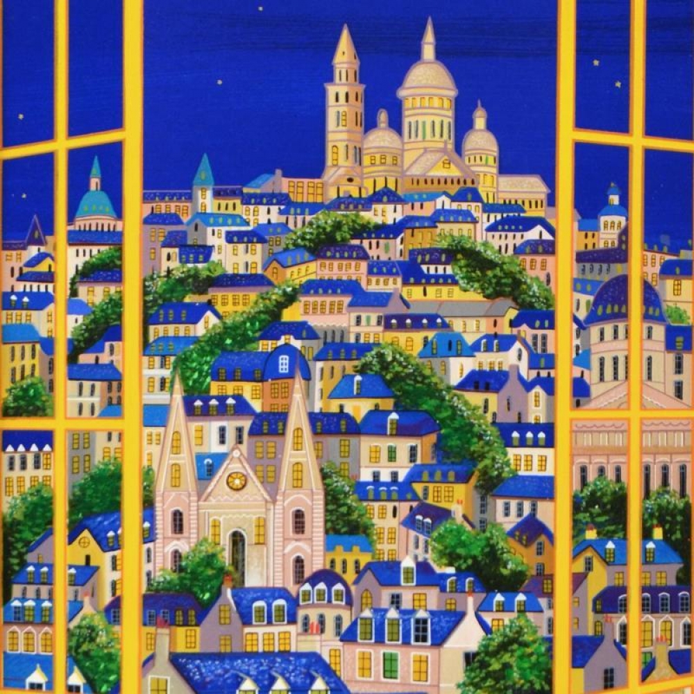 Fanch Ledan Signed "Window On Paris" Limited Edition 18x39 Custom ...