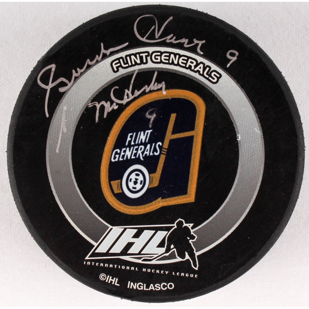 Gordie Howe Signed Flint Generals Logo Hockey Puck Inscribed "Mr ...