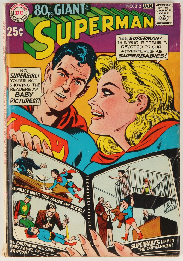 Vintage 1968 "Superman" Issue #212 DC Comic Book | Pristine Auction