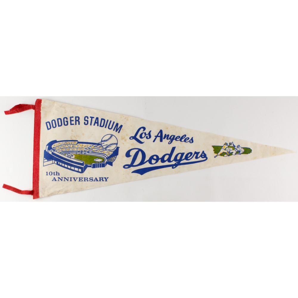 Vintage 1968 Los Angeles Dodgers "10th Anniversary" Pennant | Pristine ...
