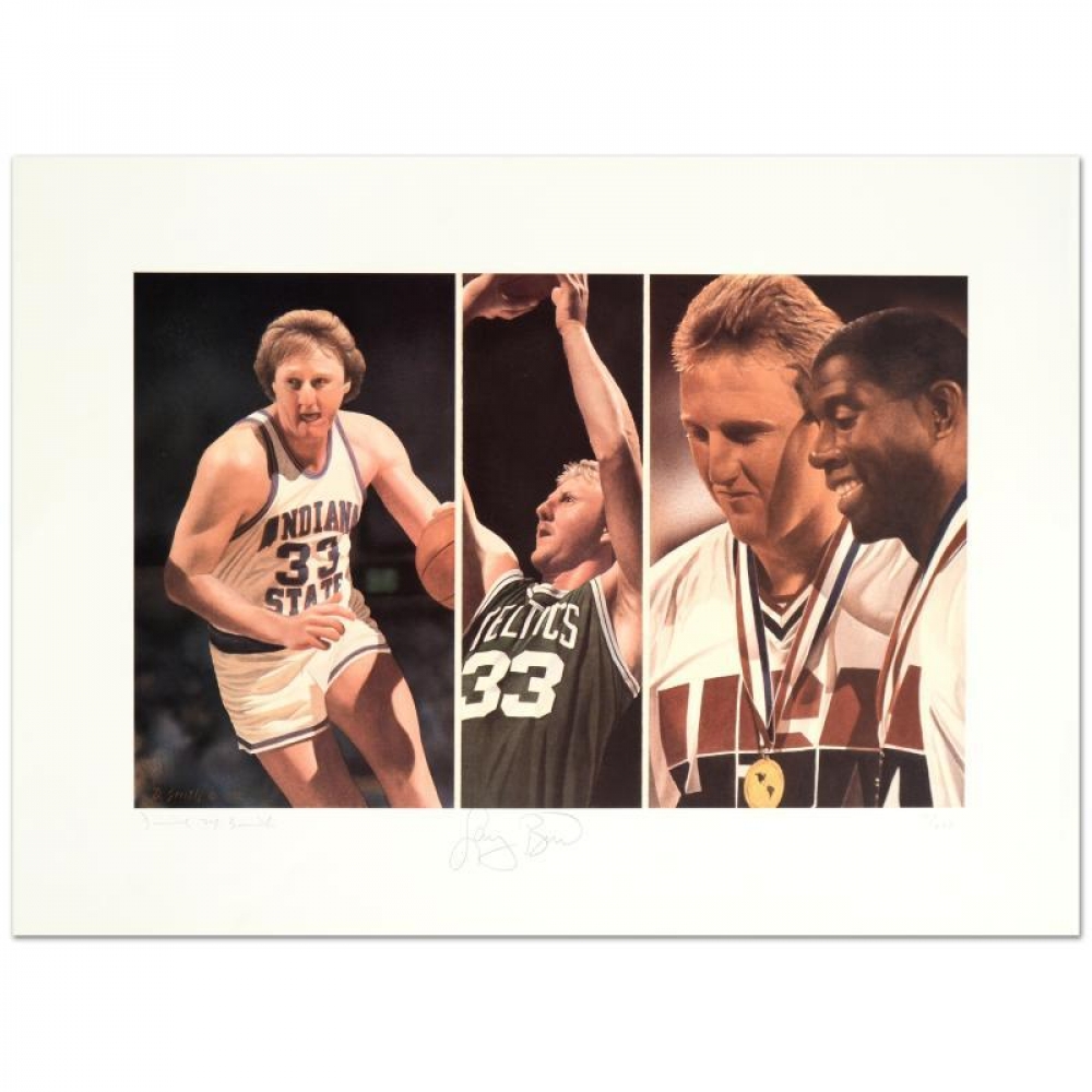 Daniel M. Smith & Larry Bird Signed "Larry Bird" Limited Edition 17x22 ...