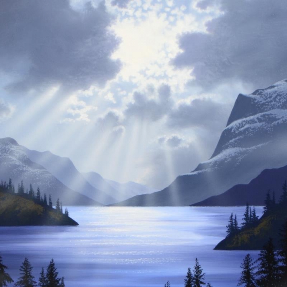 Jon Rattenbury Signed "Sierra Rays" Custom Framed 25x29 Original ...