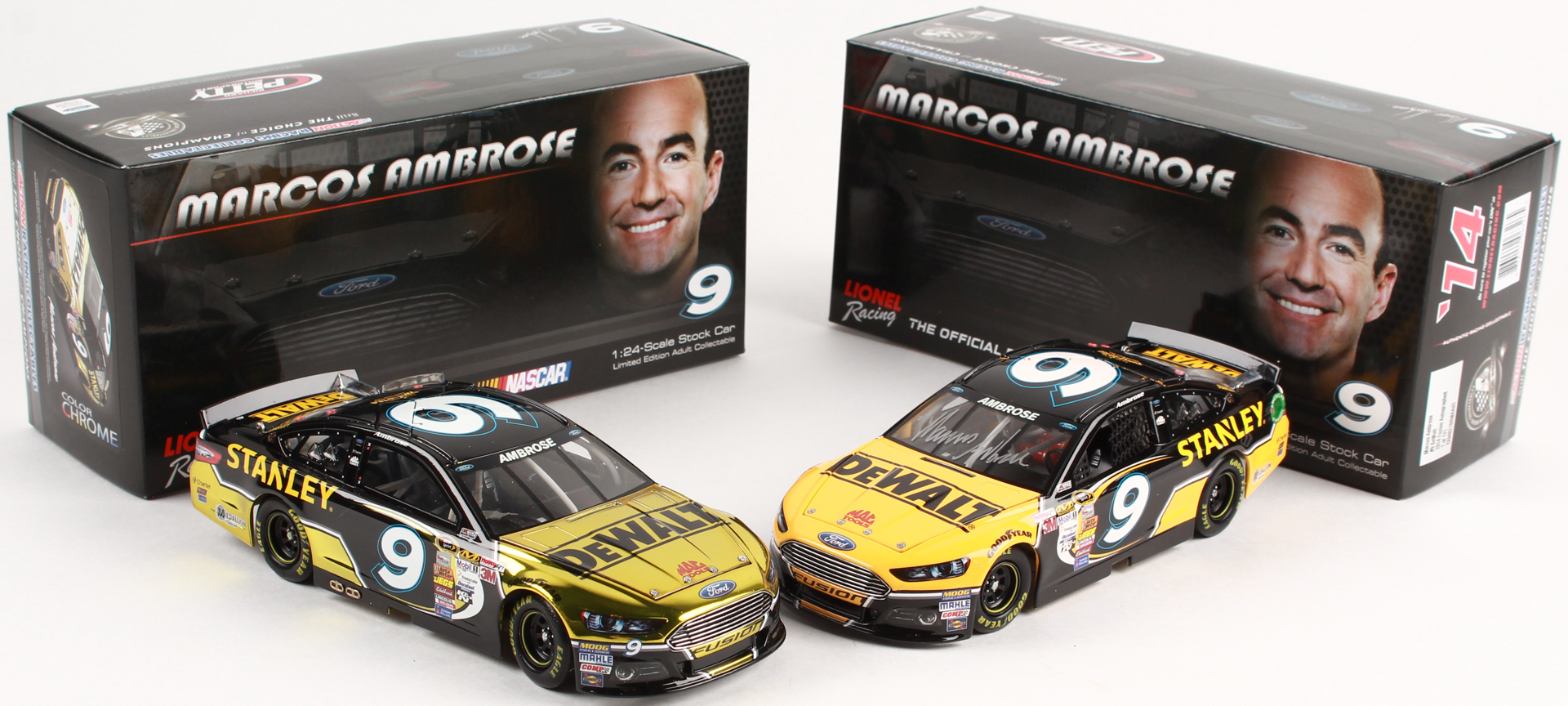 Lot of (2) Marcos Ambrose NASCAR 1:24 Action Die Cast Cars with (1 ...