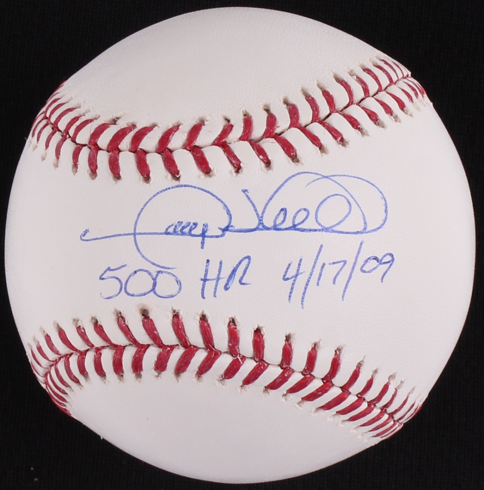 Gary Sheffield Signed OML Baseball Inscribed "500 HR 4/17/09 ...