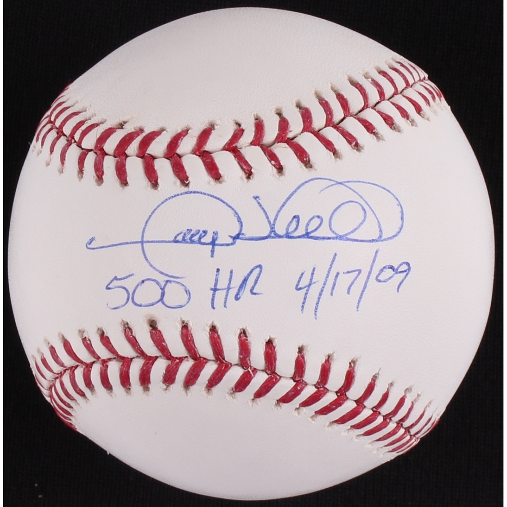Gary Sheffield Signed OML Baseball Inscribed "500 HR 4/17/09 ...