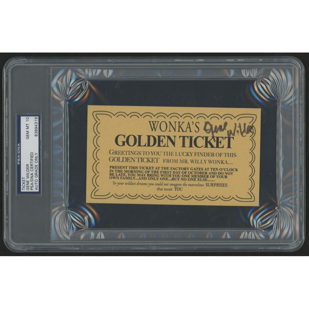 Gene Wilder Signed Willy Wonka & the Chocolate Factory "Wonka's Golden ...