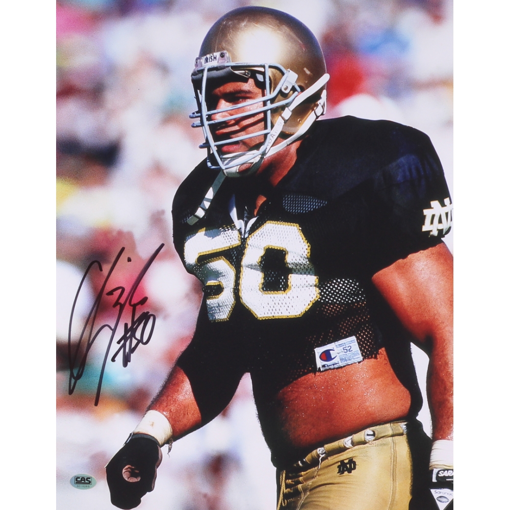 Chris Zorich Signed Notre Dame Fighting Irish 11x14 Photo (CAS ...