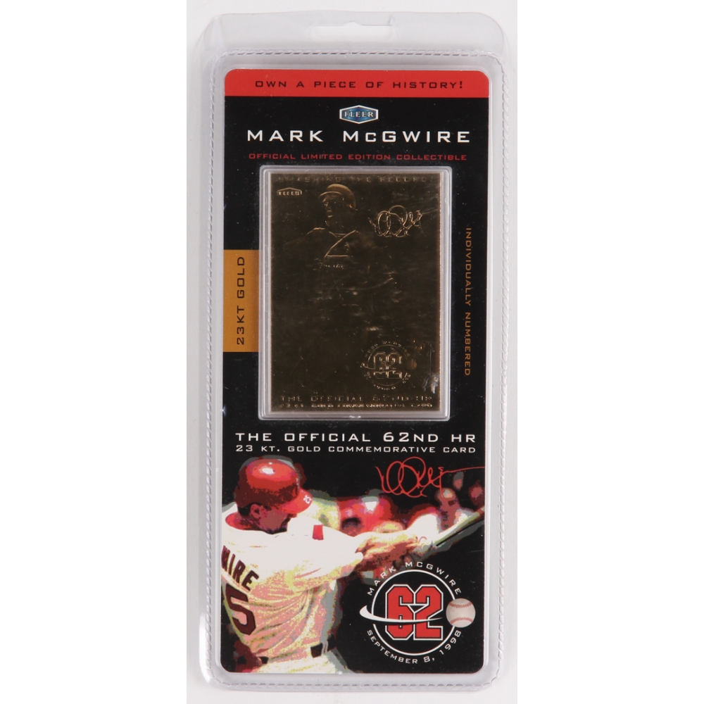 Mark McGwire LE 23KT Gold Baseball Card in Original Box | Pristine Auction