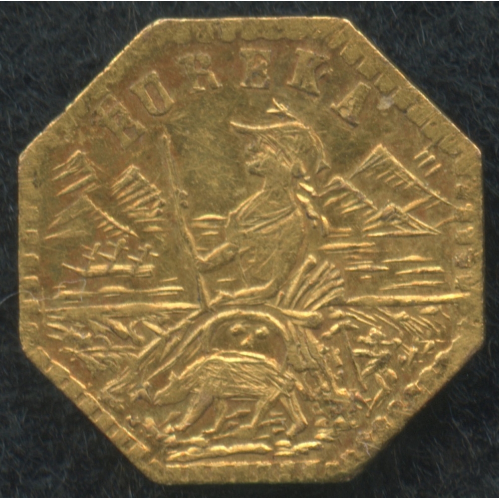 1857 California Gold Dated Fractional Octagonal Gold Coin | Pristine ...