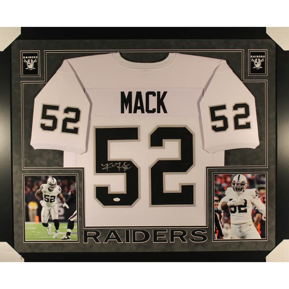 Khalil Mack Signed Raiders 35x43 Custom Framed Jersey (JSA COA ...