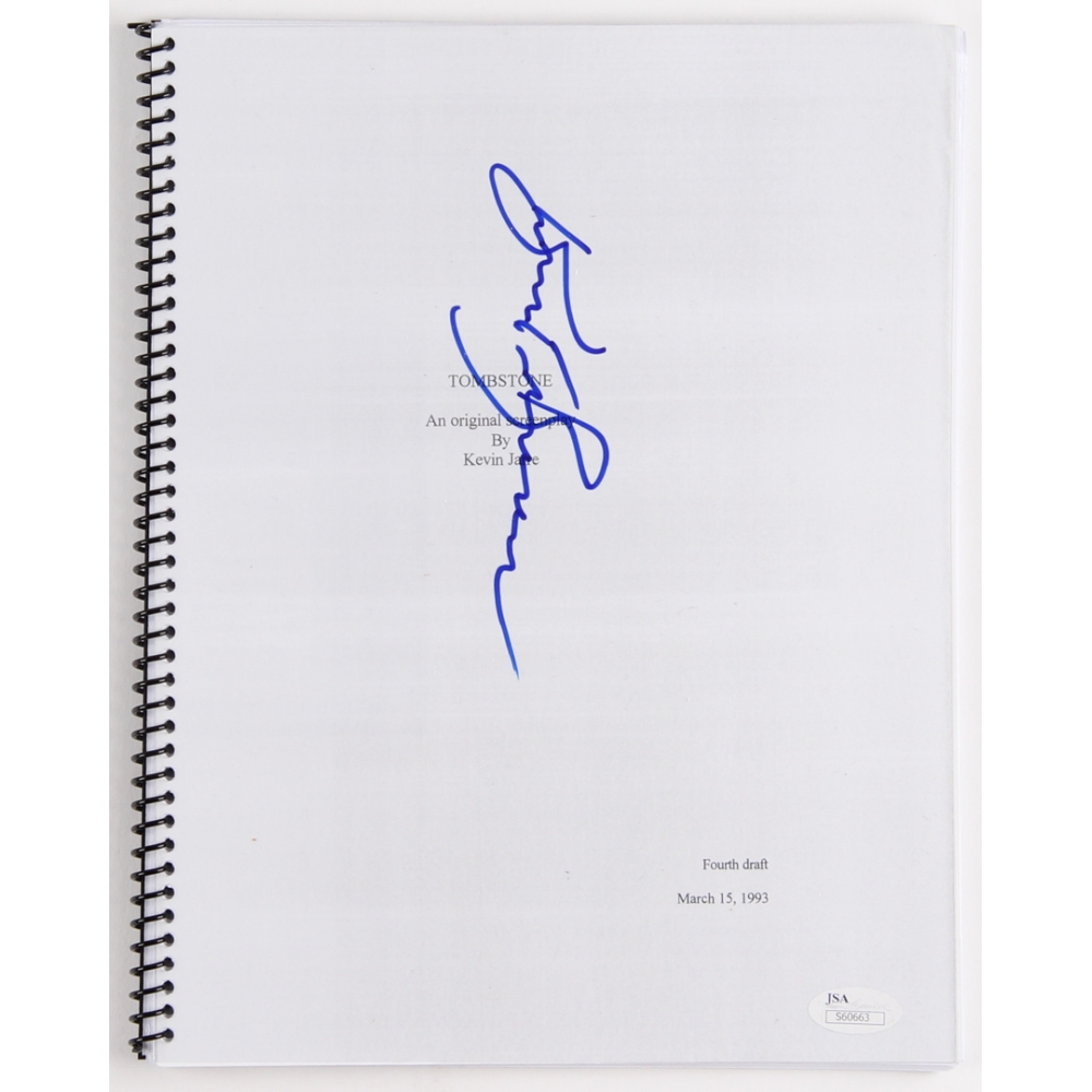 Kurt Russell Signed "Tombstone" Full Movie Script (JSA COA) | Pristine ...