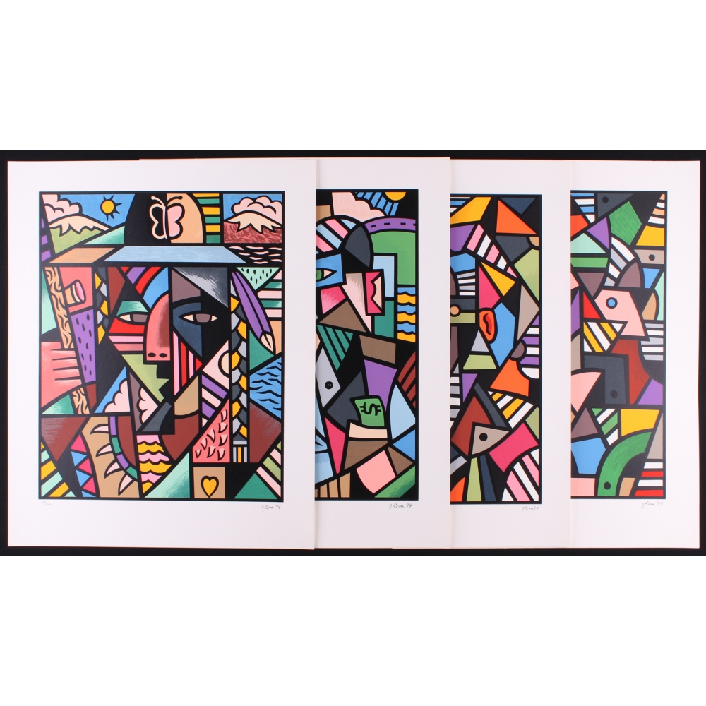 John Rosa Signed LE "Santa Fe Portfolio" Set of (4) 20" x 25 ...