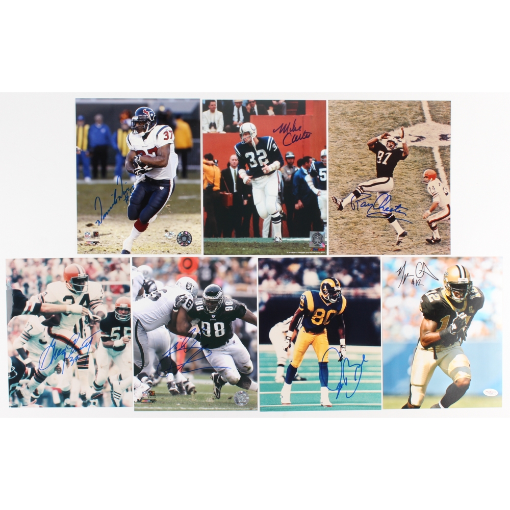 Lot of (7) Football Stars Signed 8x10 Photos with Raymond Chester, Mike ...