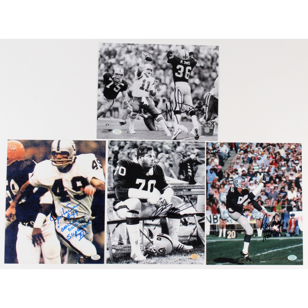 Lot of (4) Raiders Signed 8x10 Photos with Mike Davis, Mike Siani ...