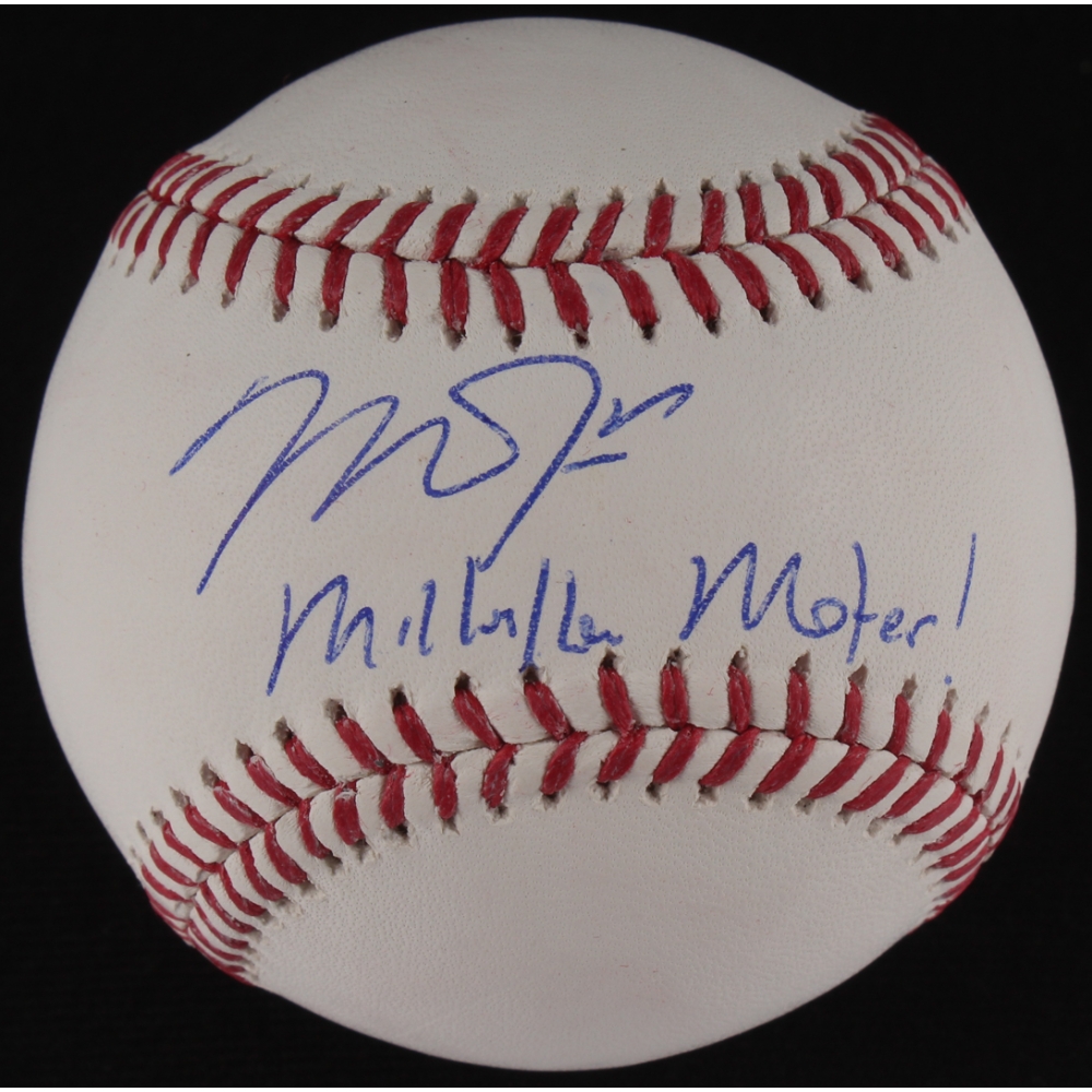 Mike Trout Signed OML Baseball Inscribed "Milville Meteor" (MLB ...