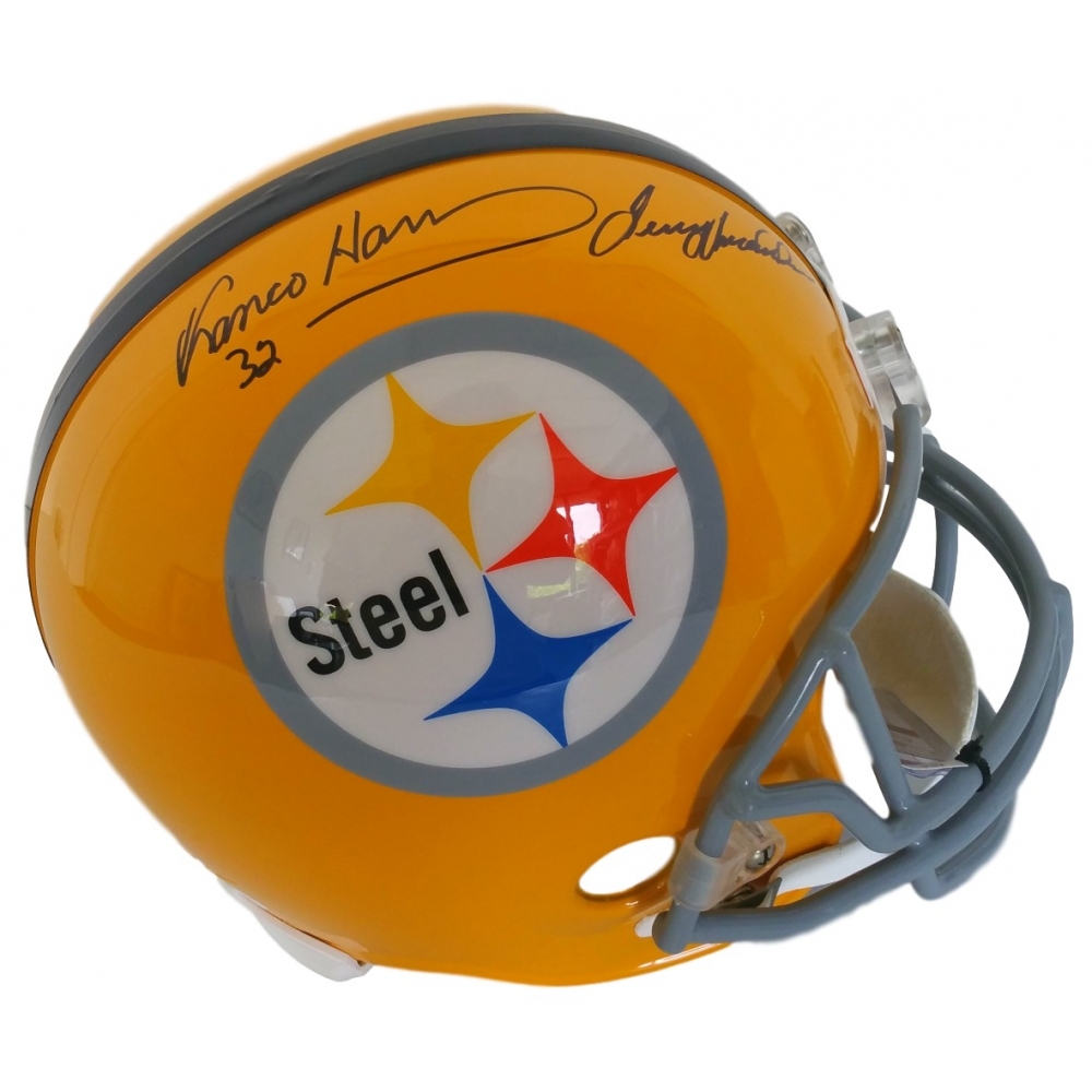 Franco Harris & Terry Bradshaw Signed Steelers Full-Size Helmet (JSA ...