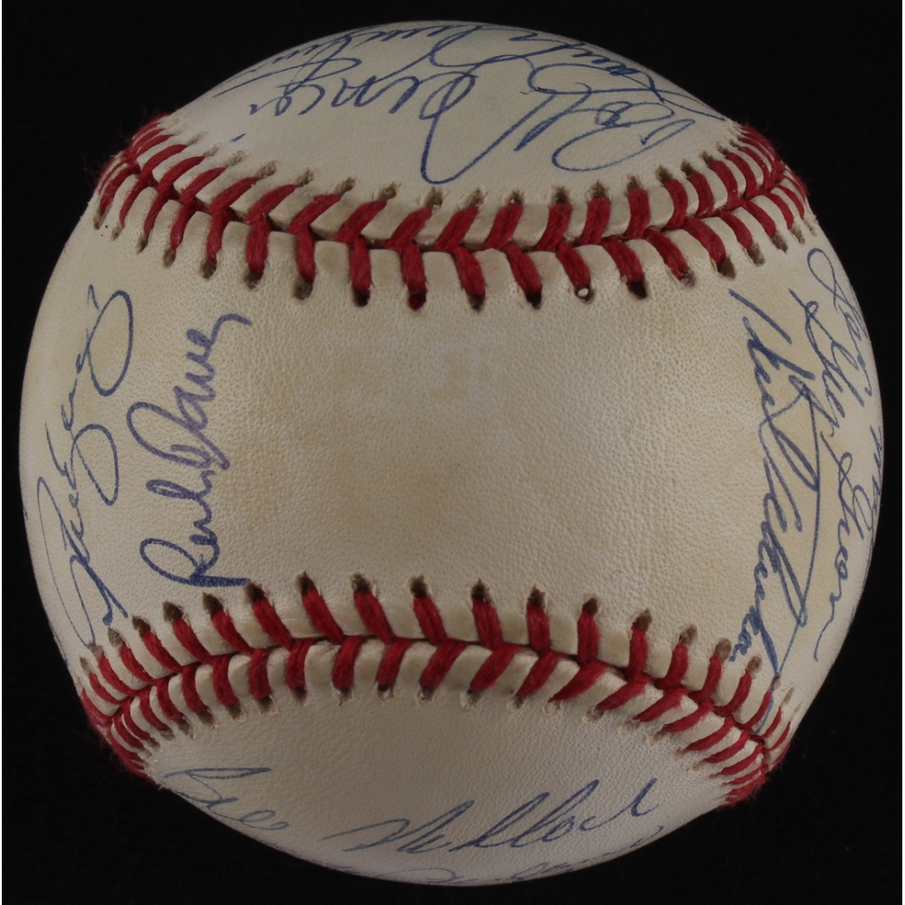 1983 Phillies ONL Baseball Team Signed by (24) with Mike Schmidt, Ron ...