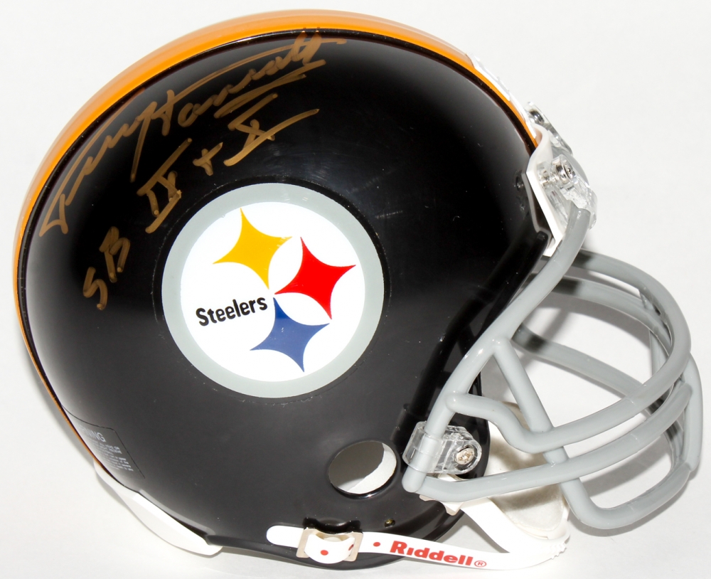 Terry Hanratty Signed Steelers Mini-Helmet Inscribed "SB IX & X" (TSE ...