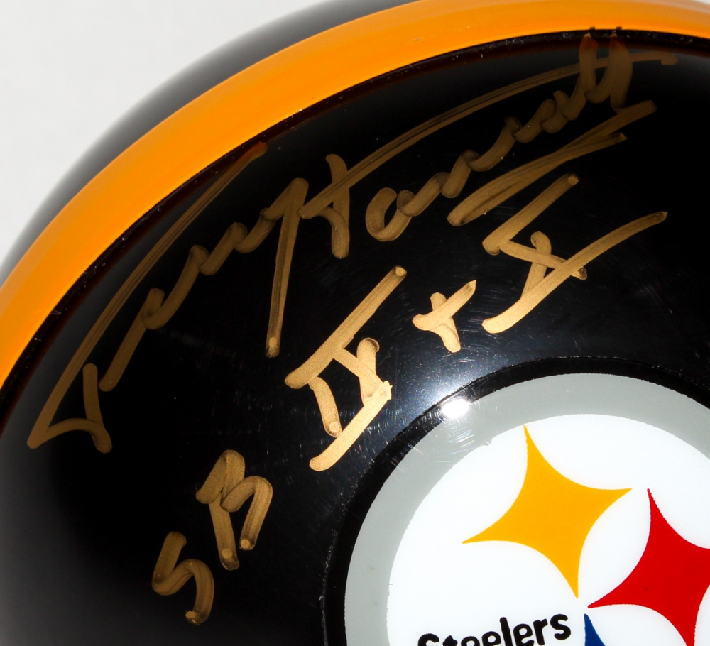 Terry Hanratty Signed Steelers Mini-Helmet Inscribed "SB IX & X" (TSE ...