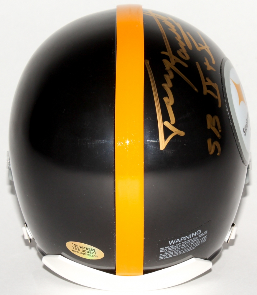 Terry Hanratty Signed Steelers Mini-Helmet Inscribed "SB IX & X" (TSE ...