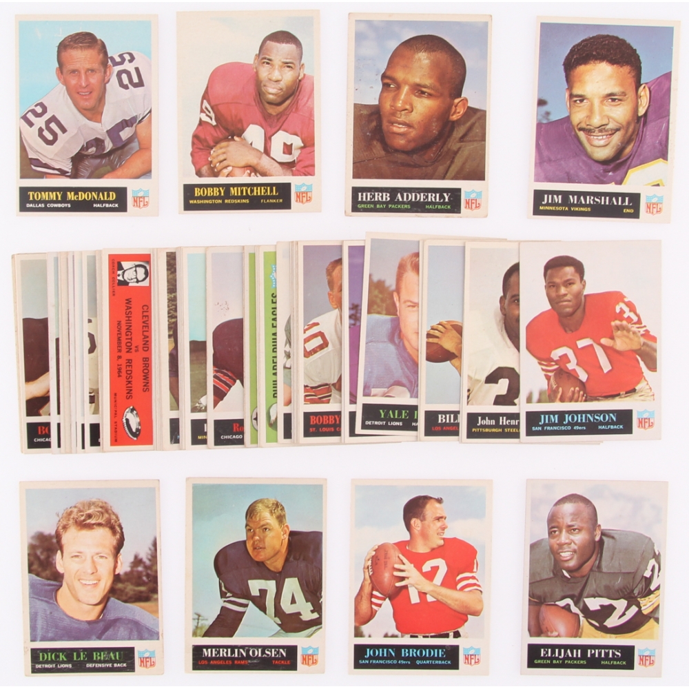 Lot of (64) 1965 Philadelphia Football Cards with #64 Dick LeBeau RC ...