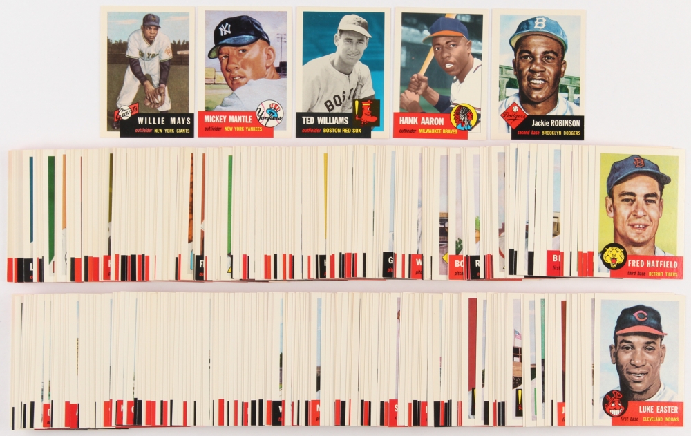 1991 Topps 1953 Reprint Complete Set of (330) Baseball Cards with #1 ...