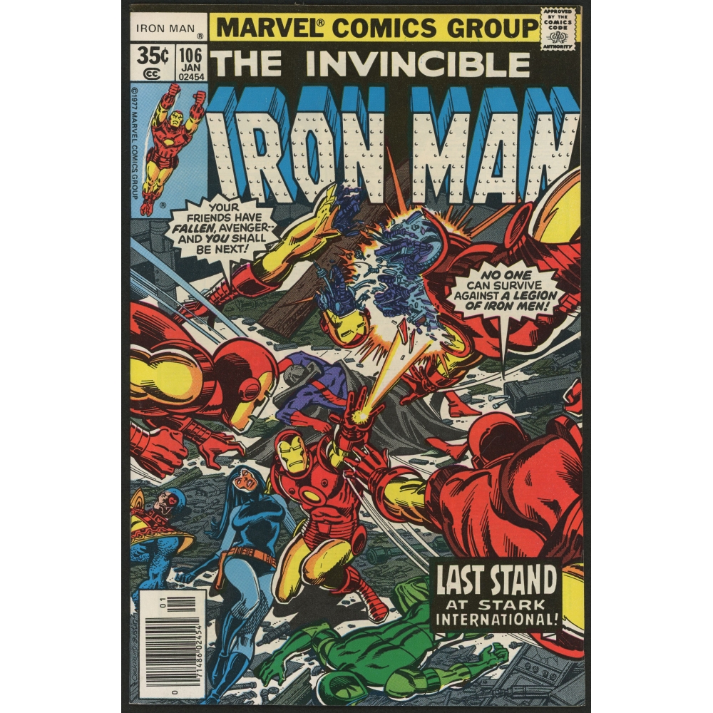 Vintage 1977 "The Invincible Iron Man" Issue #106 Marvel Comic Book ...