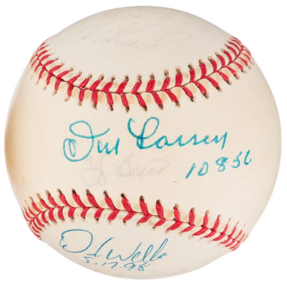 Yankees Perfect Game Pitchers & Catchers OAL Baseball Signed by (6 ...