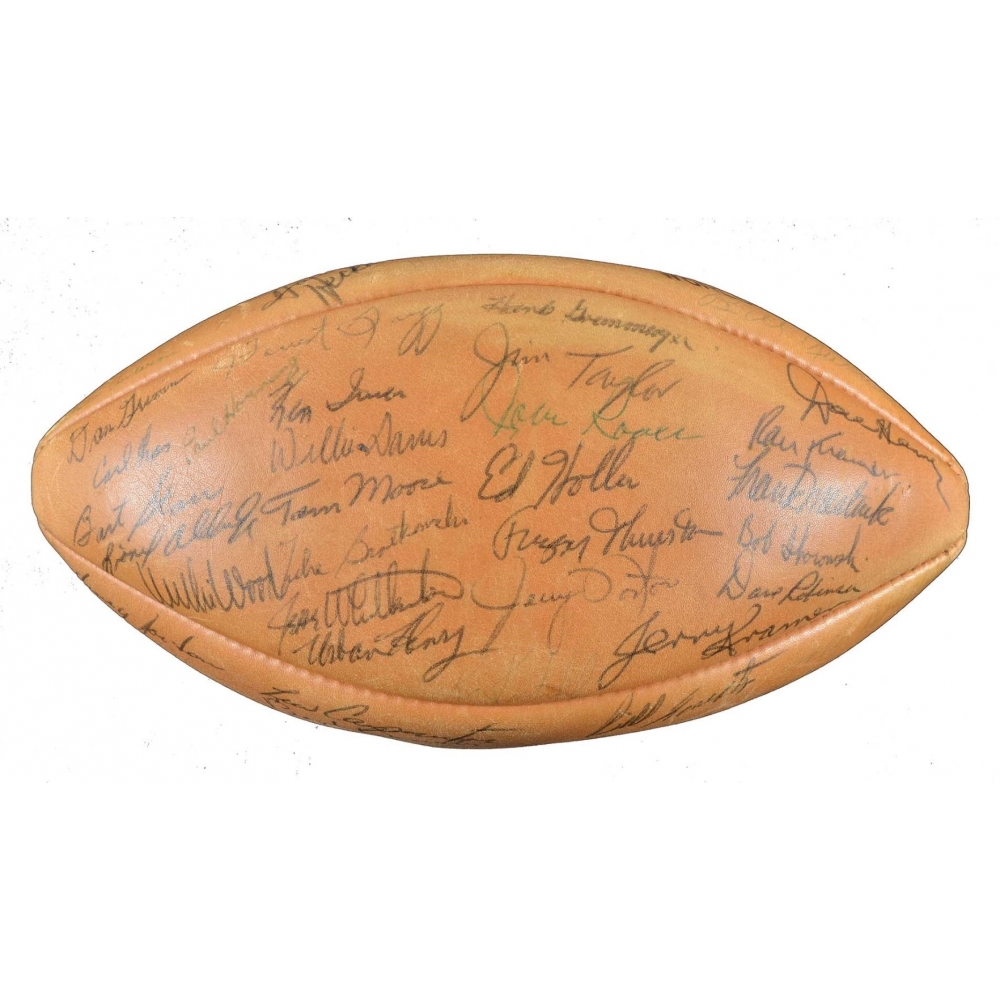 1963 Packers "The Duke" Official NFL Gameball Team-Signed by (45) with ...