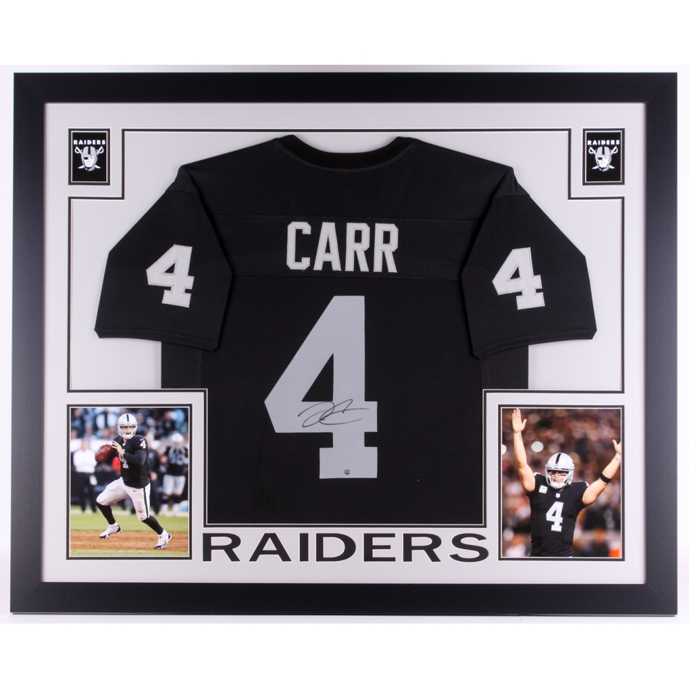 Derek Carr Signed Raiders 35x43 Custom Framed Jersey (Steiner COA ...