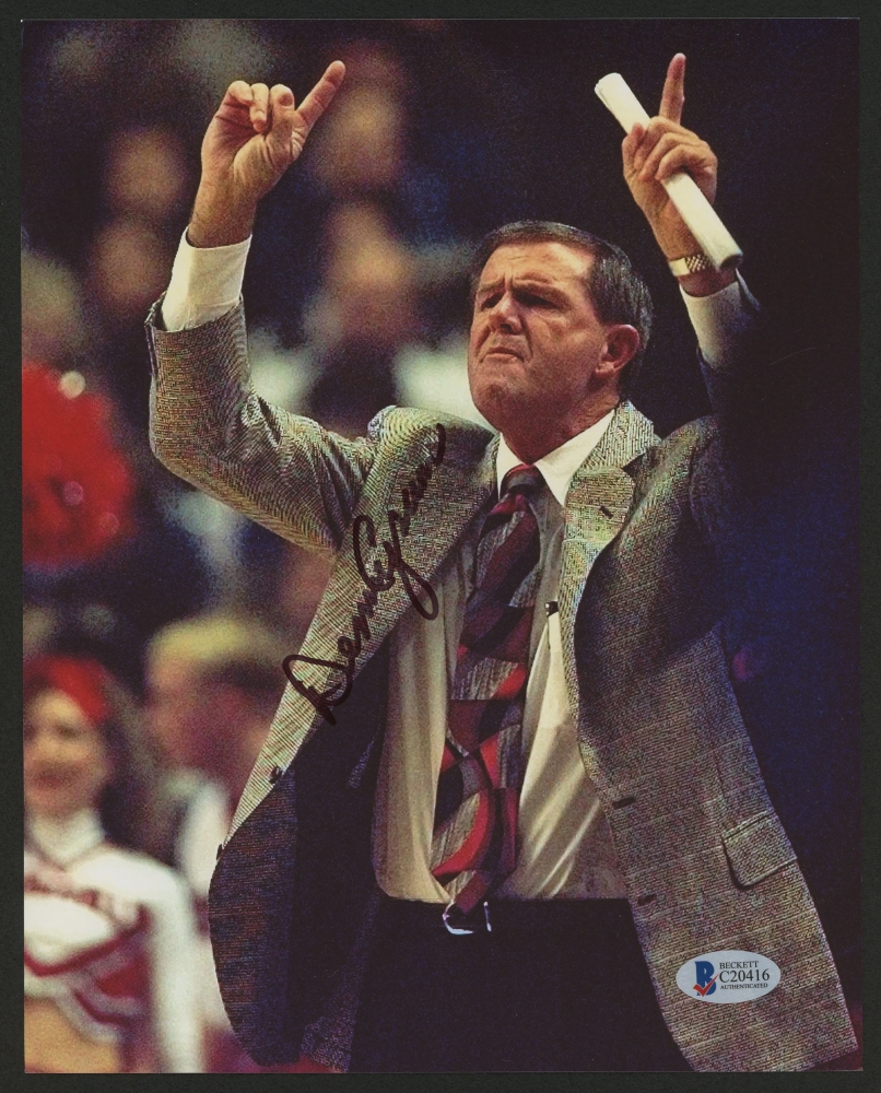 Denny Crum Signed 8x10 Photo (Beckett COA) | Pristine Auction