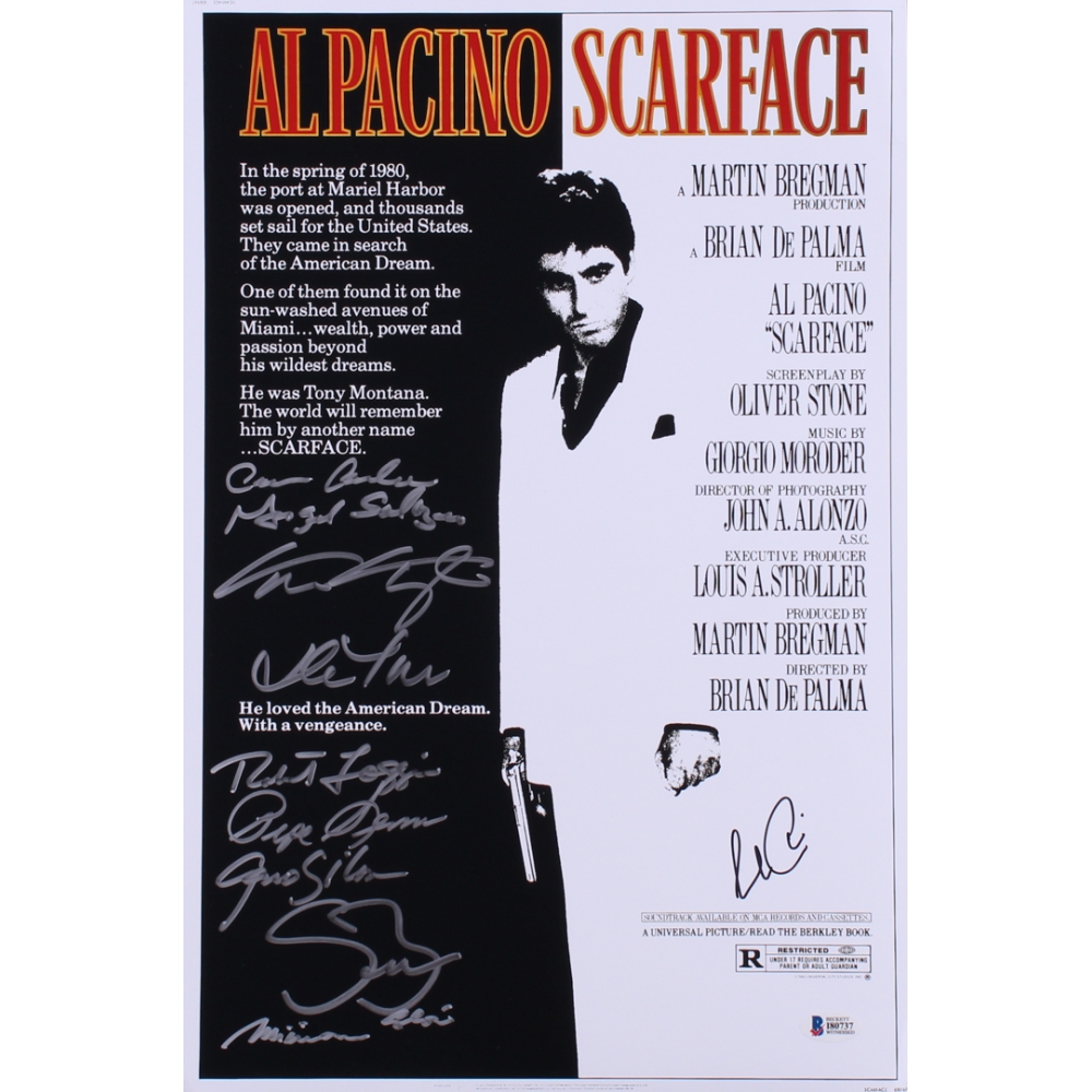 "Scarface" 11x17 Movie Poster Photo Signed By (10) Cast Members ...