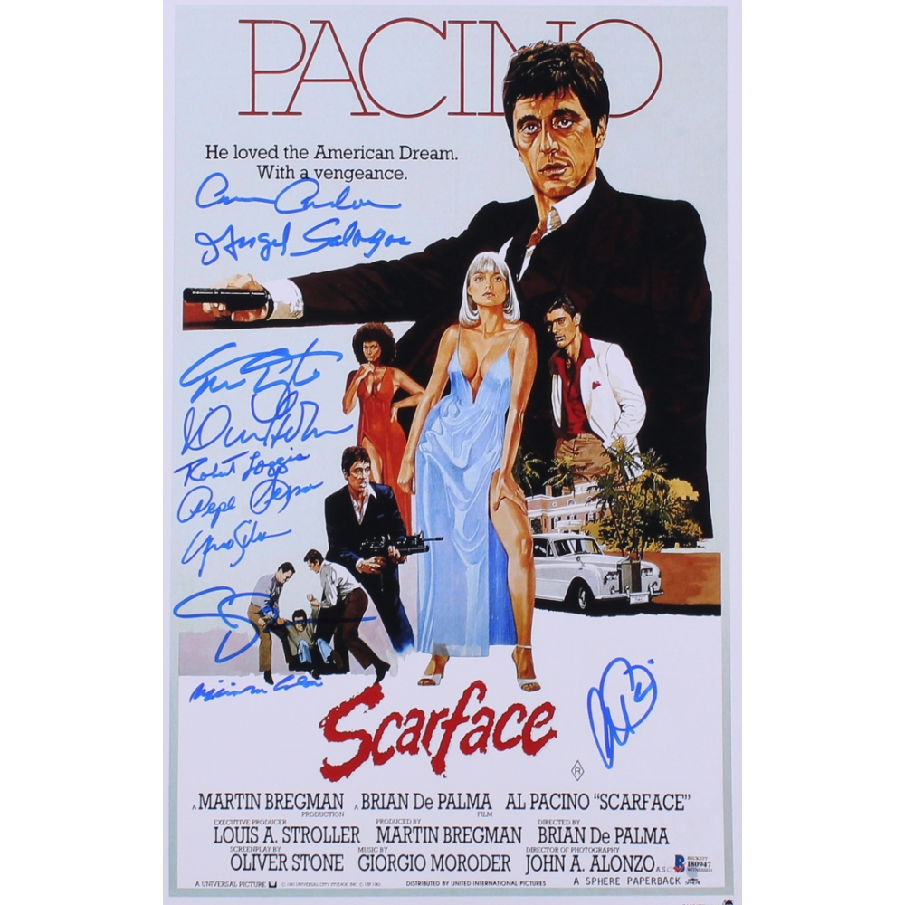 "Scarface" 11x17 Movie Poster Photo Signed By (10) Cast Members ...