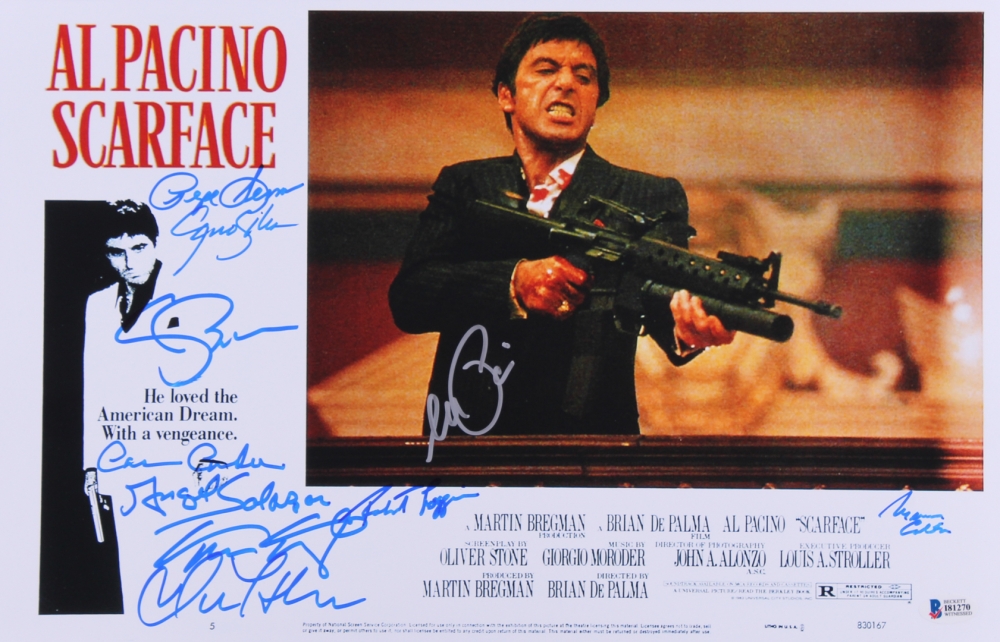 "Scarface" 11x17 Movie Poster Photo Signed By (10) Cast Members ...