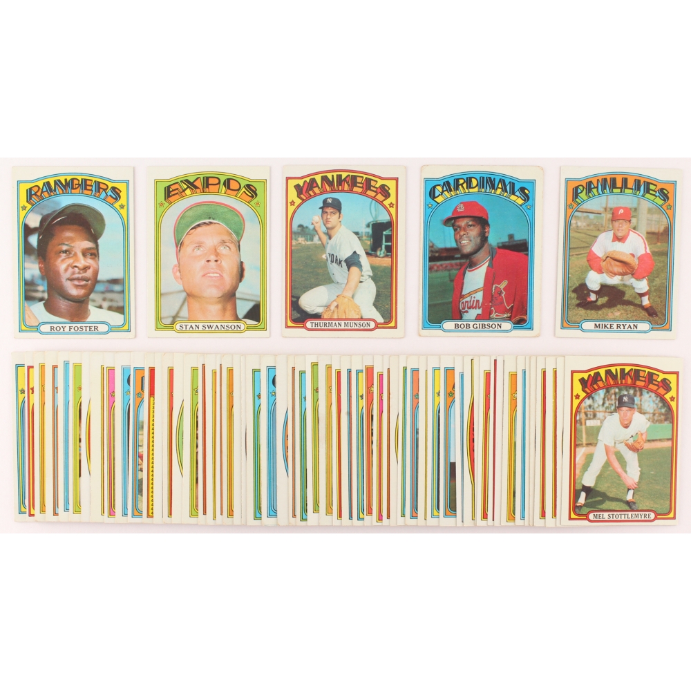 Lot of (60) 1972 Topps Baseball Cards with #329 Roy Foster, #331 Stan ...