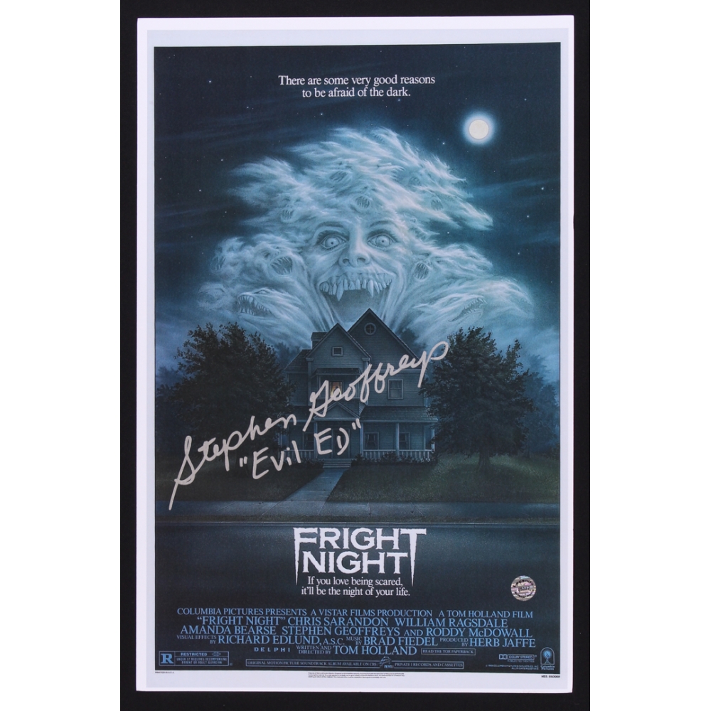 Stephen Geoffreys Signed "Fright Night" 11x17 Photo Inscribed "Evil ED ...
