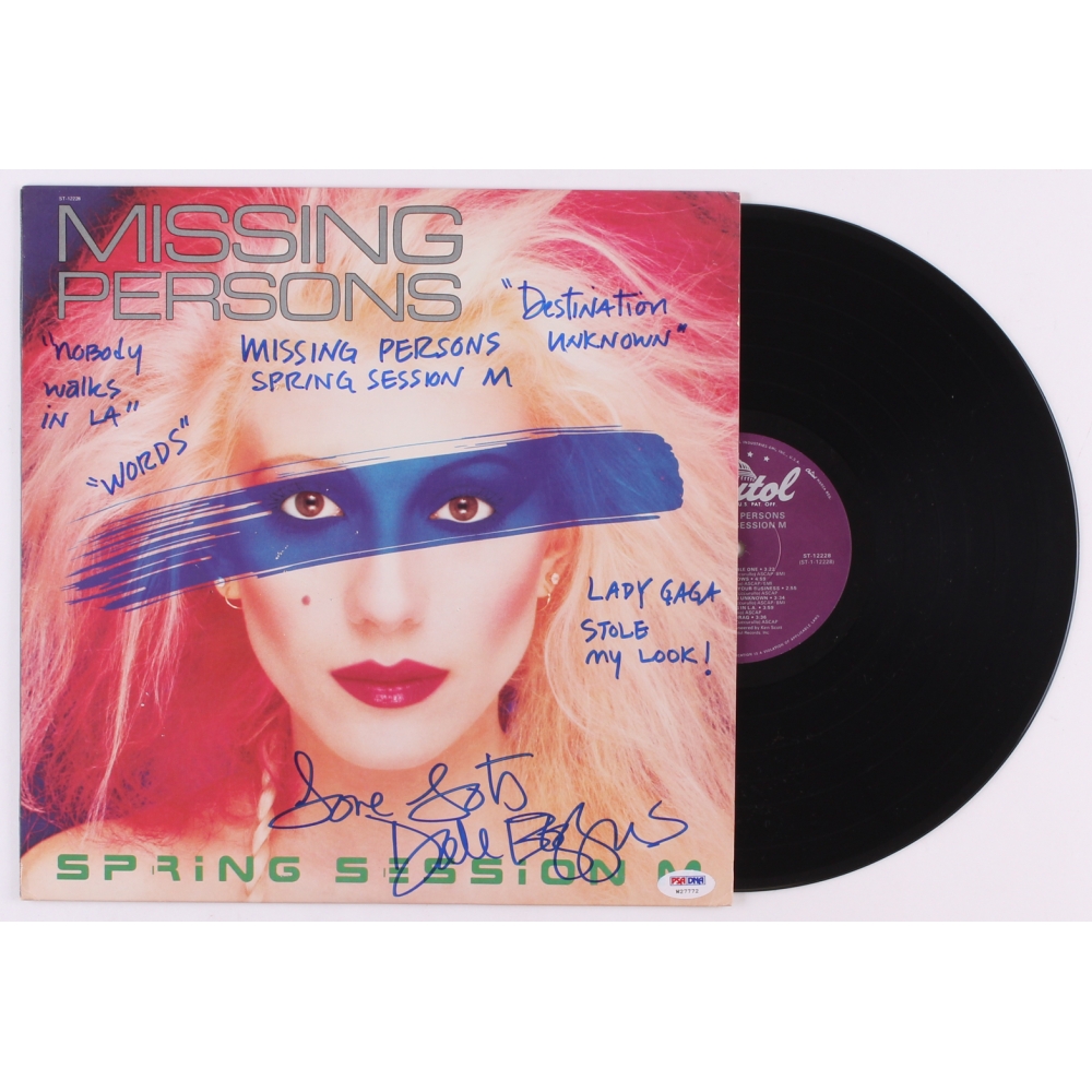 Dale Bozzio Signed "Missing Persons" Vinyl Record Album with (6 ...