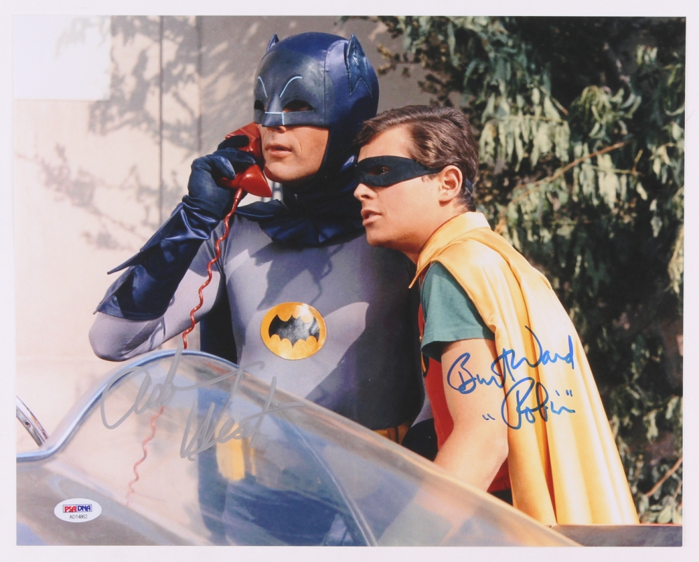 Adam West & Burt Ward Signed "Batman" 11x14 Photo Inscribed "Batman ...