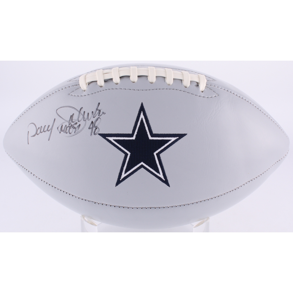 Daryl "Moose" Johnston Signed Cowboys Logo Football (JSA COA ...