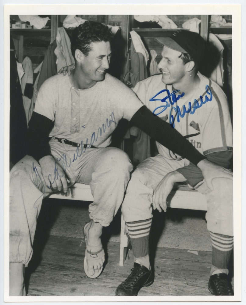 Ted Williams & Stan Musial Dual Signed Vintage 8x10 Photo (JSA ALOA ...