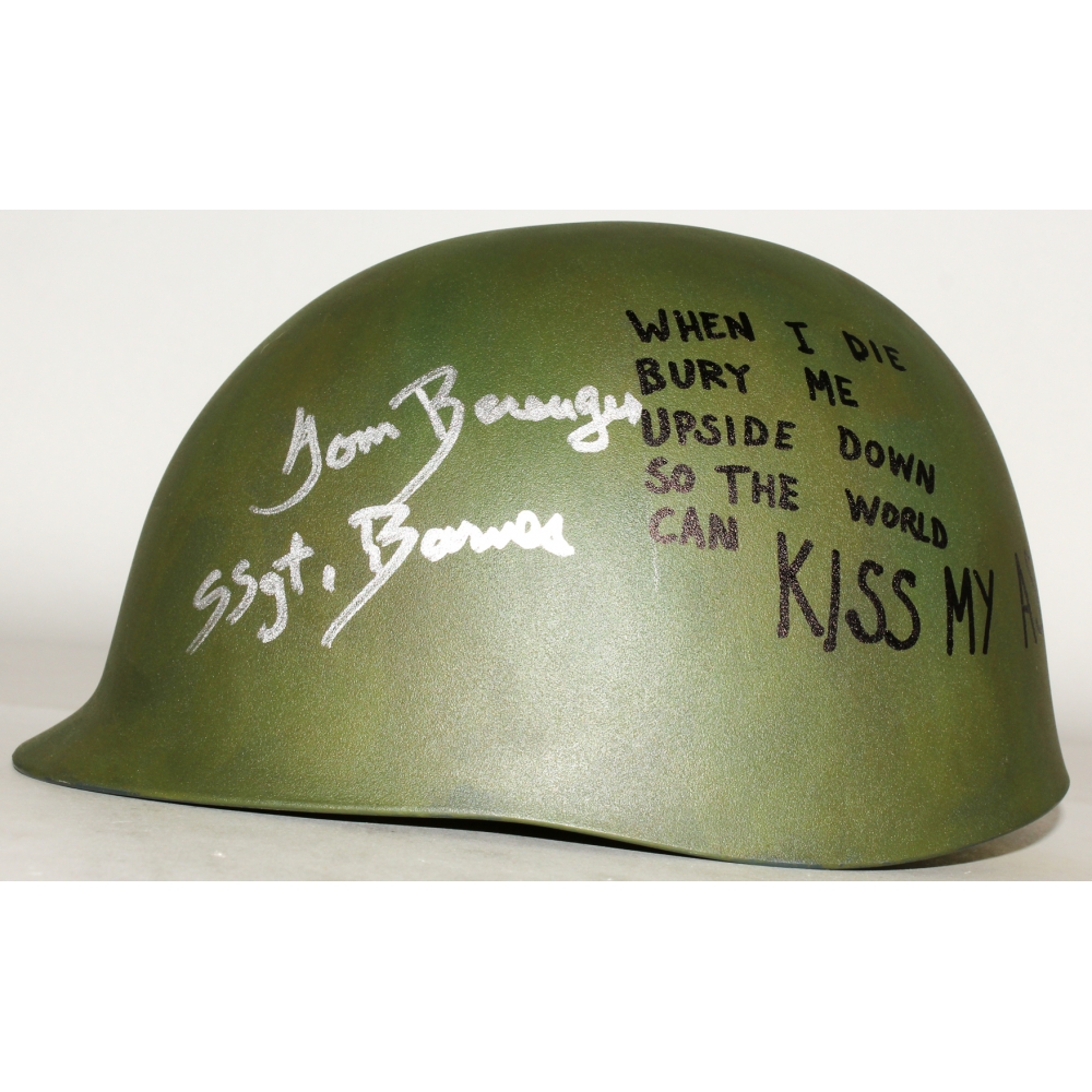Tom Berenger Signed "Platoon" Prop Helmet with Inscription (JSA ...
