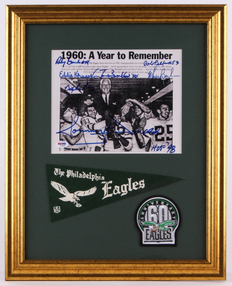 1960 Philadelphia Eagles 16.75x20.75 Custom Framed Photo Display Signed ...