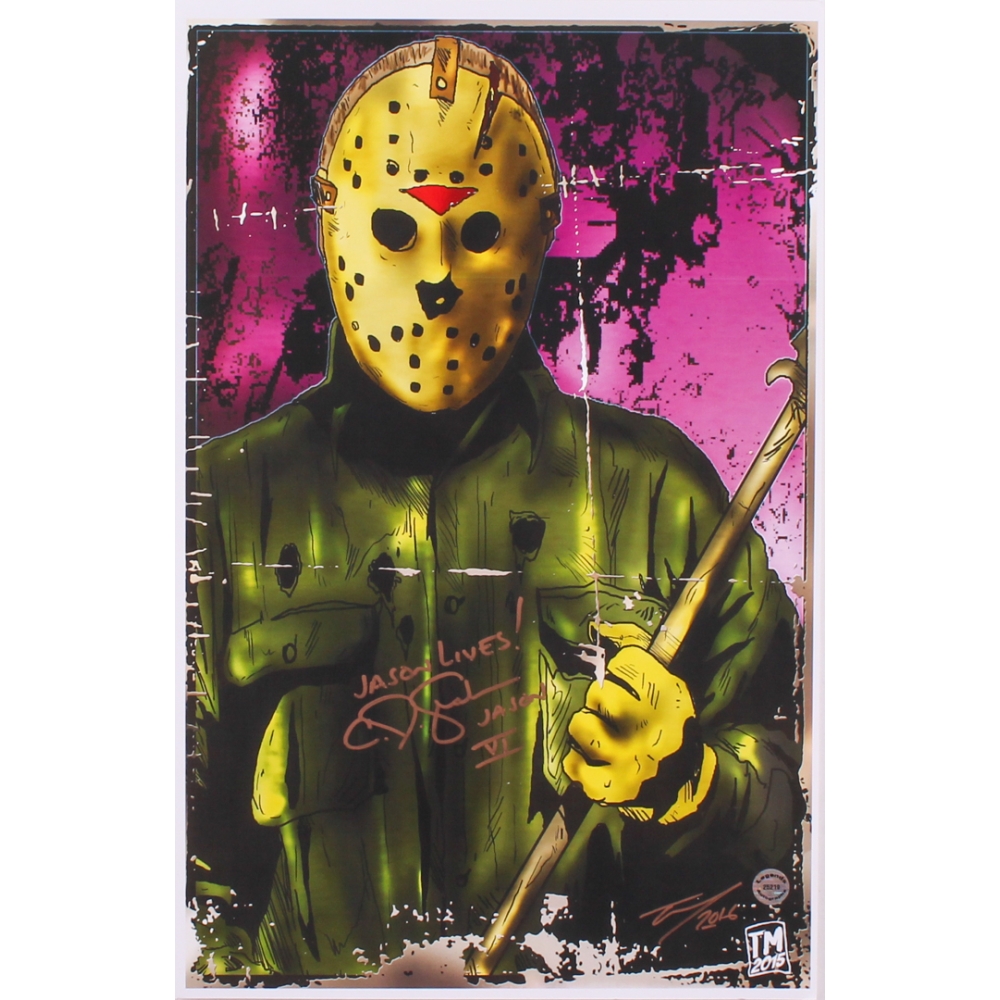 CJ Graham Signed 11x17 Photo Inscribed "Jason Lives! Jason VI 2016 ...